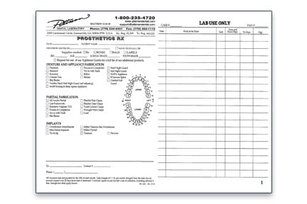 Supply Request - Pittman Dental Laboratory